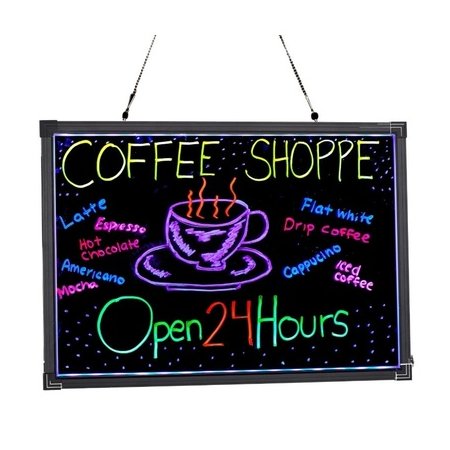 Alpine 495-03 LED Illuminated Hanging Message Board, 20 x 28