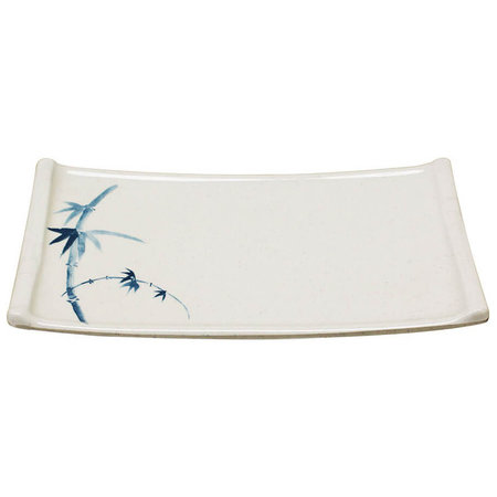 Thunder Group 0011BB, 8 1/2" x 4 3/4" "Blue Bamboo" Melamine Sashimi ...