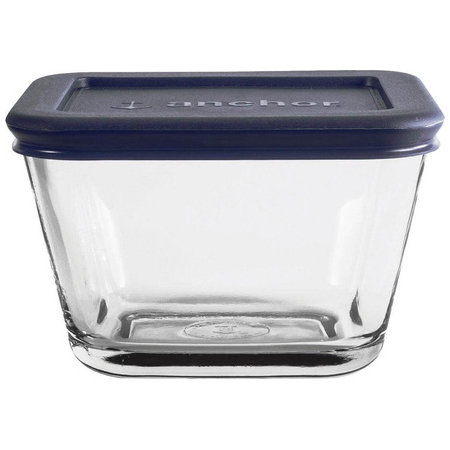 Anchor Hocking 85911L20, 1-7/8 Cup Glass Food Storage Container w/ Lid ...