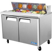 Turbo Air MST-48, 48" 2 Door Sandwich / Salad Prep Table, (12) 1/6 size ...
