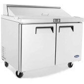 Atosa MSF8302GR, 48-1/5" 2 Door Sandwich / Salad Prep Table, (12) 1/6 ...