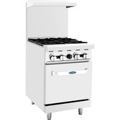 CookRite ATO-4B, 124,000 Btu Gas Restaurant Range, 4 Burner, Standard Oven