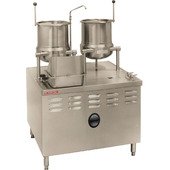 Market Forge MT6T6, (2) 6 Gallon Direct Steam 2/3 Jacket Kettles w ...