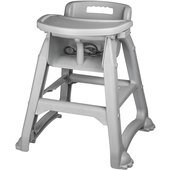Winco CHH-25 Gray Plastic Restaurant High Chair