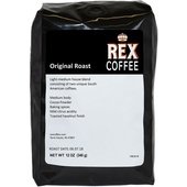 Rex Coffee 90008 Original Roast Whole Bean Coffee - 12/cs
