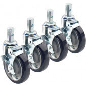 Krowne 28-130S, 5" Swivel Stem Casters, Set of 4
