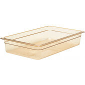 Cambro 14HP150, Full Size Amber H-Pan™ Polycarbonate High Heat Food Pan ...
