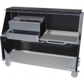 LaCrosse PB5-24IB-TBK, 62" Portable Bar w/ Ice Bin & Speed Rail, Black