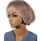 Cellucap BIX4B, 24" Polypropylene Pleated Bouffant, White (1,000/case)
