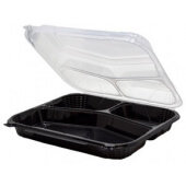 Genpak PV253CO, 10 1/2" x 9 1/4" Jumbo 3-Compartment ProView Plastic ...