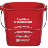 San Jamar KP256RD, 8 Quart Kleen-Pail, Red