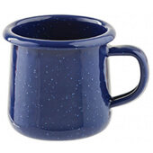 TableCraft 10154, 6 oz Enamel Mug, Blue w/ White Speckle