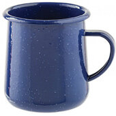 TableCraft 10155, 12 oz Enamel Mug, Blue w/ White Speckle