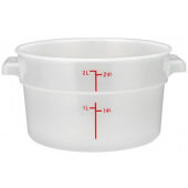 Winco PTRC-2, 2 Qt Polypropylene Food Storage Container, Translucent