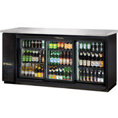 True TBB-24-72G-SD-LD, 73" 3 Glass Door Back Bar Cooler