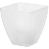 Hollowick 67SC, 3" x 3" x 3" Odyssey™ Glass Pyramid Globe, Satin Crystal