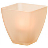 Hollowick 67SCA, 3" x 3" x 3" Odyssey™ Glass Pyramid Globe, Satin Amber ...