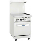 CookRite AGR-24G-NG, Natural Gas Restaurant Range w/ 24" Manual Griddle ...