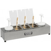 Nemco 88101-CB-2, 2-Compartment Stainless Steel Condiment Station w ...