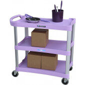 Lakeside 2501A, 36" x 18 1/2" Purple Polyethylene Utility / Bus Cart w ...