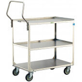 Lakeside 4444, 31" x 20" Handler™ Stainless Steel Utility / Bus Cart w ...