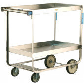 Lakeside 757, 54" x 22 1/4" Stainless Steel Utility / Bus Cart w/ 2 Shelves