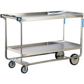 Lakeside 558, 54 5/8" x 22 3/8" Stainless Steel Utility / Bus Cart w/ 2 ...