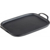 TableCraft 10047, 12 1/4" x 8" Melamine Faux Cast Iron Serving Tray, Black