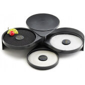 TableCraft 666, 3-Tier Plastic Glass Rimmer, Black