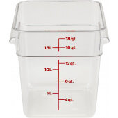 Cambro 18SFSCW135, 18 Qt Camwear® Polycarbonate Food Storage Container ...