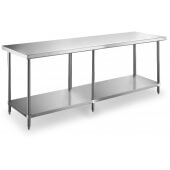 Steelworks SWWTS-2484-318, 84" x 24" Stainless Steel Work Table w ...
