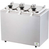 Server Products 80560, 3-Compartment Countertop Condiment Station, Silver
