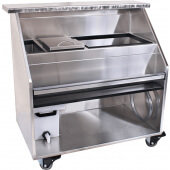 Glastender PBC48-18, 48" x 28" Portable Bar w/ Ice Bin & Speed Rail
