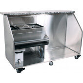 Glastender PBCR78-12, 78" x 28" Portable Bar w/ Ice Bin & Speed Rail
