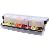 TableCraft BCD6000, 6 Compartment Condiment Holder / Garnish Station w ...