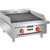 Sierra Range SRRB-18, 18" Countertop Gas Charbroiler, Cast Iron Radiant ...