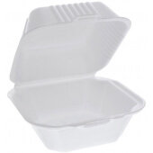 Pactiv Evergreen YHLW06000000, 5 3/4" SmartLock® Foam Clamshell Take-Out Container, White (504/case)
