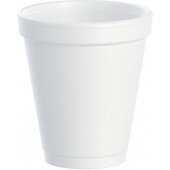 Dart 6J6, 6 oz Disposable Insulated Foam "J" Cup, White (1,000/case)