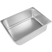 CAC STPH-S25-4, 1/2 Size Stainless Steel Steam Table Pan, 4" Deep