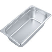 CAC STPT-22-4, 1/3 Size Stainless Steel Steam Table Pan, 4" Deep