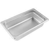 CAC STPQ-24-2, 1/4 Size Stainless Steel Steam Table Pan, 2 1/2" Deep