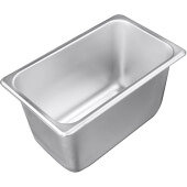 CAC STPQ-S25-6, 1/4 Size Stainless Steel Steam Table Pan, 6" Deep