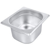 CAC STPS-23-4, 1/6 Size Stainless Steel Steam Table Pan, 4" Deep