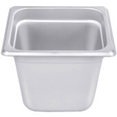 CAC STPS-22-6, 1/6 Size Stainless Steel Steam Table Pan, 6" Deep