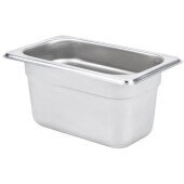 CAC STPN-22-4, 1/9 Size Stainless Steel Steam Table Pan, 4" Deep