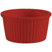 CAC RKF-4-R, 4 oz RKF Ceramic Fluted Ramekin, Red (12/case)