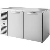 True TBR60-PTSZ1-L-S-SS-SS-1 60" Solid Door Back Bar Cooler