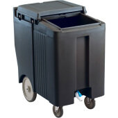 Cambro ICS175TB110, 175 Lb Sliding Lid™ Polyethylene Mobile Ice Bin, Black