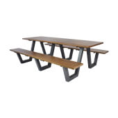 EmuAmericas A1821, 96" x 32" Indoor / Outdoor Sid Picnic Table w/ 2 Benches