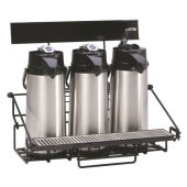 Curtis WR3B0000, 3 Pot Side-by-Side Wire Airpot Rack, Black